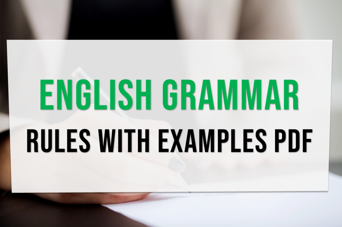 Basic English grammar rules with examples pdf - JobXam